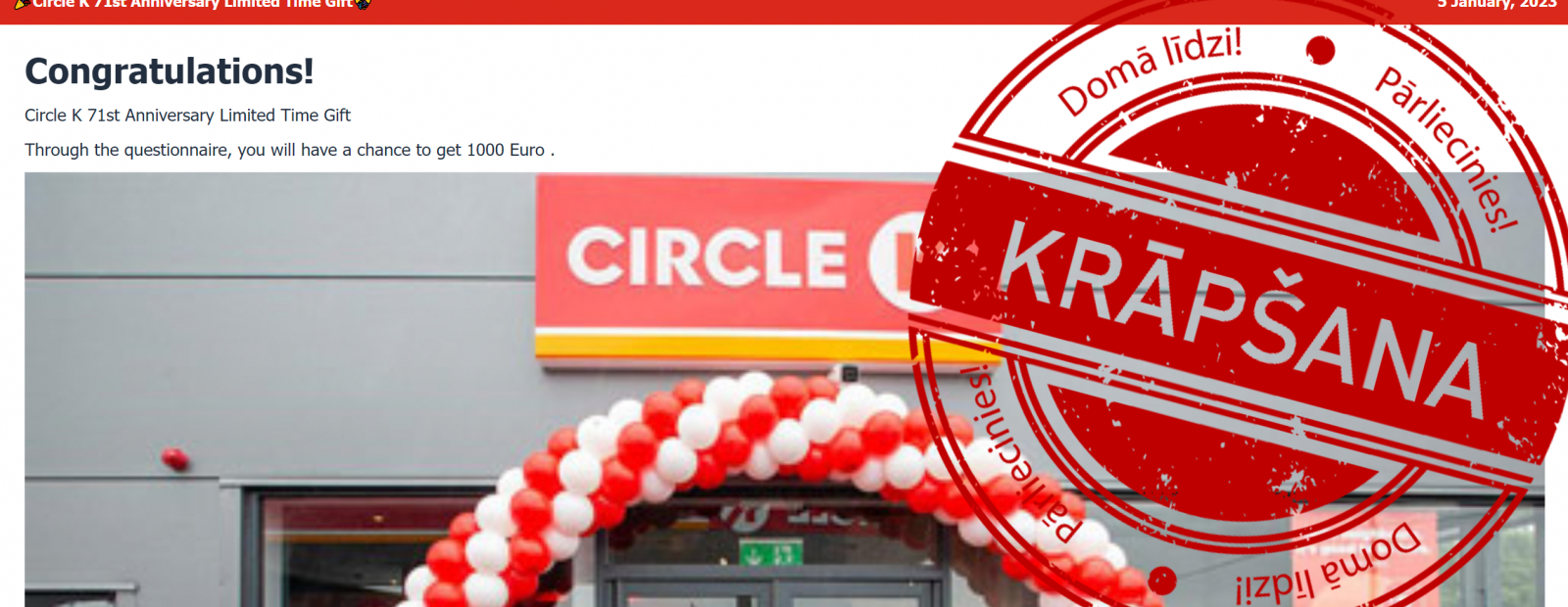 Krāpnieki izplata viltus loterijas Swedbank, Circle K un, iespējams ...